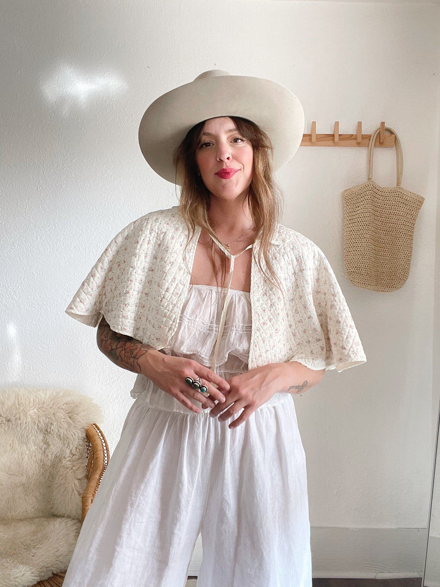 Vintage bed jacket / shawl – the wild rose vintage